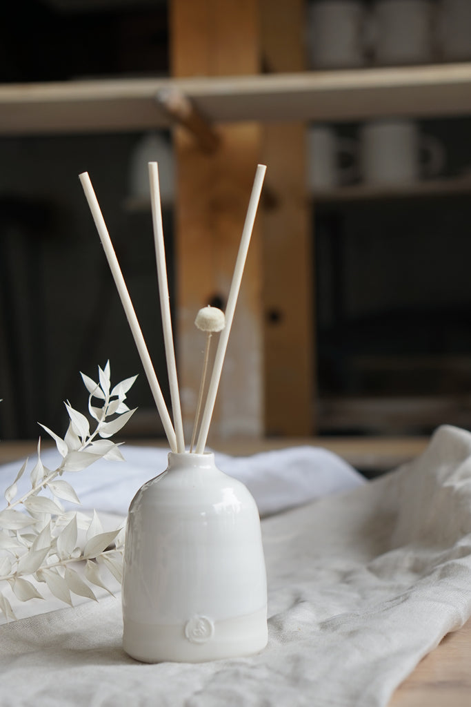White Ceramic Reed Diffuser – Natasha Swan Ceramics. Handmade pottery ...